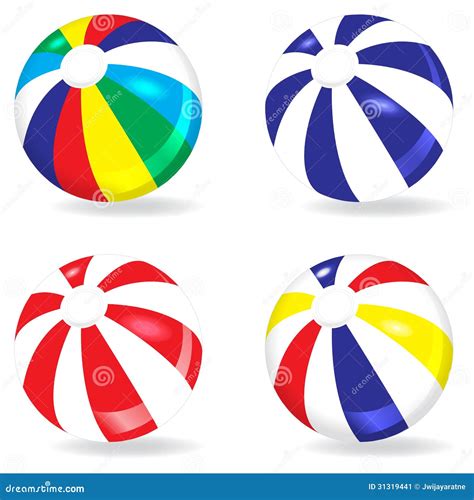 Beach Ball Set Stock Vector Illustration Of Recreational 31319441