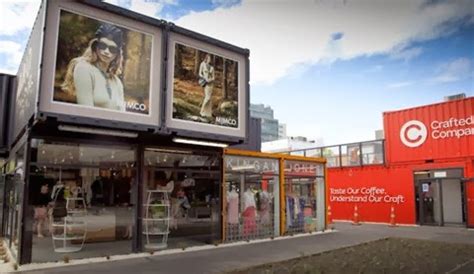 Cargotectura Shipping Container Mall Christchurch Nueva Zelanda