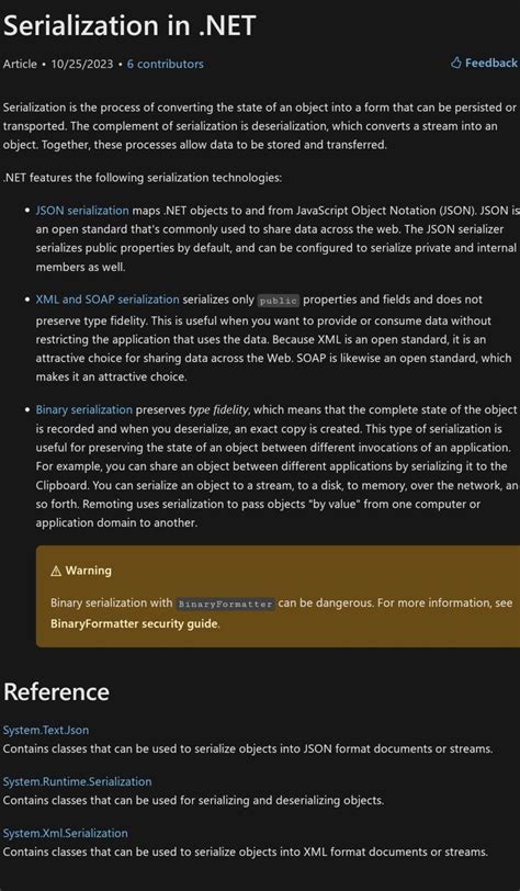 Naveen Palla On Linkedin Serialization In Net