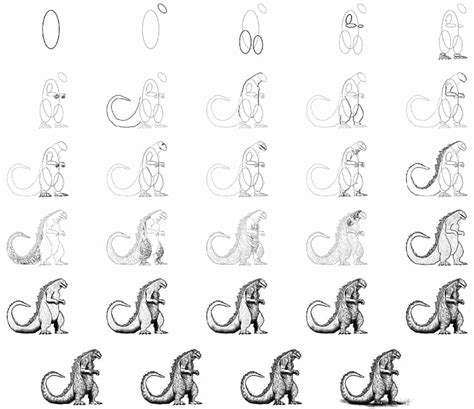 20 Easy Godzilla Drawing Ideas Drawing Photos