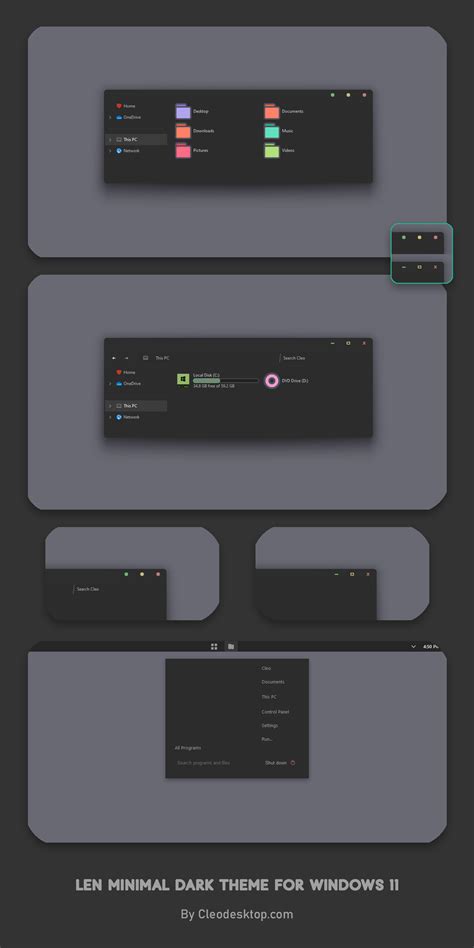 Len Minimal Dark Theme For Win11 By Cleodesktop On Deviantart