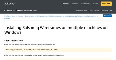 Installing Balsamiq Wireframes On Multiple Machines On Windows