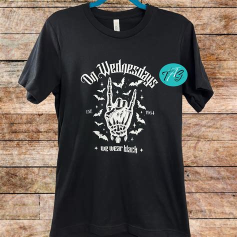 On Wednesdays We Wear Black T Shirt Etsy