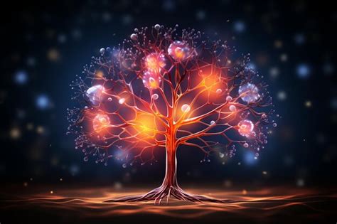 Ai Illumination Human Brain With Glowing Neural Connections Premium Ai Generated Image