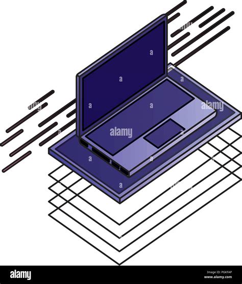Laptop Computer Isometric Device Digital Technology Stock Vector Image Art Alamy