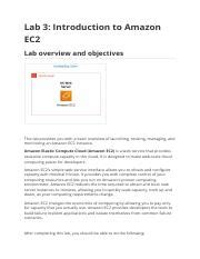 Introduction To Amazon EC2 Launch Scale And Manage Instances Course Hero