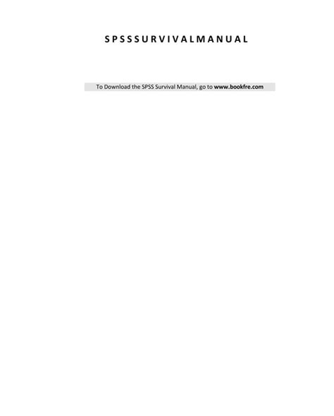Spss Survival Manual Pdf Educational Assessment Education