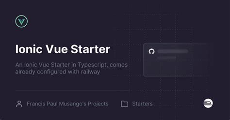 Deploy Ionic Vue Starter On Railway Railway