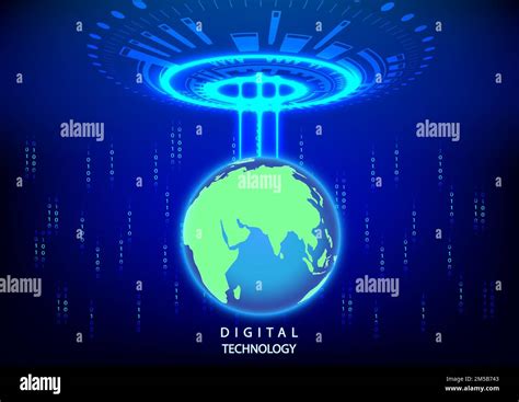 Abstract Background World Global With Text Big Data Concept Hitech Technology Data Information