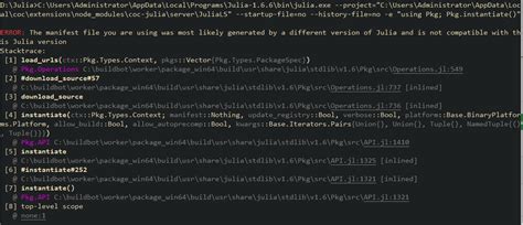 The Version Is Not Compatible With This Julia Version Issue Fannheyward Coc Julia GitHub
