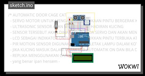 AUTOMATIC CAT DOOR Wokwi ESP32 STM32 Arduino Simulator