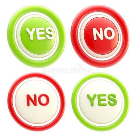 Yes And No Glossy Buttons Stock Vector Illustration Of Bright 23043934