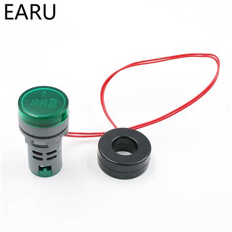 22mm Led 디지털 디스플레이 Ac 60 500v 0 100a 전류계 전류계 전압계 전압 전류계 게이지 표시 등 신호등 파일럿 측정 및 분석 장비