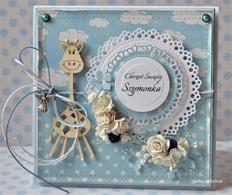 cARTa cARTolina Chłopięca kartka z okazji chrztu św Scrapbook cards Cards Scrapbook