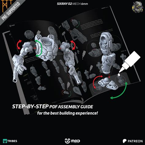 3d printable sixray 02 mech 6mm by moid