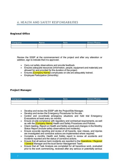 Sssp Site Specific Safety Plan Etsy New Zealand