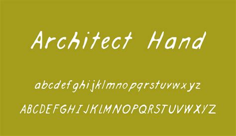 Architect Hand Free Font