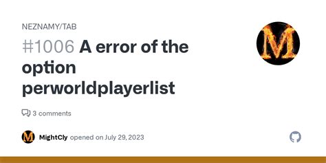 A Error Of The Option Perworldplayerlist · Issue 1006 · Neznamytab