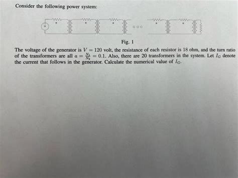 solved consider the following power system the voltage of