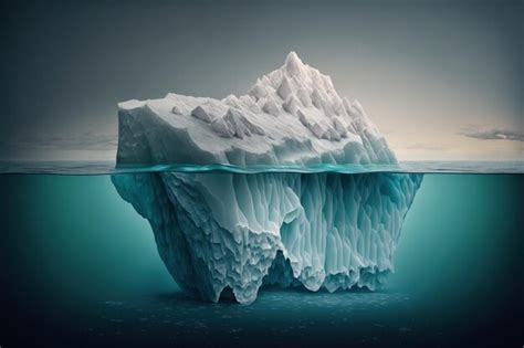 Premium Ai Image Iceberg Illustration Inside The Ocean Deep Web Concept Generative Ai