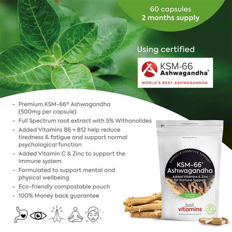 Ksm‐66® Ashwagandha Capsules Energy And Mood Support