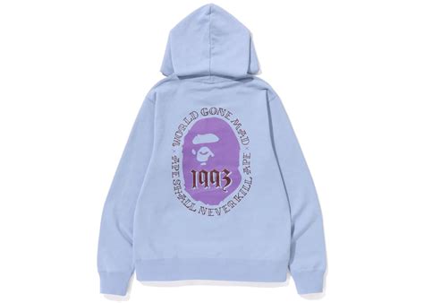 Bape Ape Head Pullover Hoodie Sax Mens Ss23 Us
