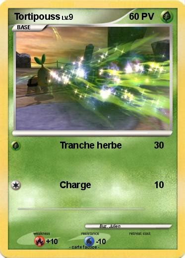 Pokémon Tortipouss 80 80 Tranche herbe Ma carte Pokémon
