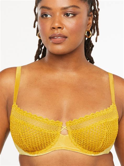 Velvet Vixen Unlined Balconette Bra In Yellow Savage X Fenty Uk