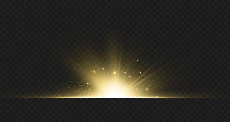 Efeitos De Luz Brilho Brilho Explosão Luz Dourada Ilustração