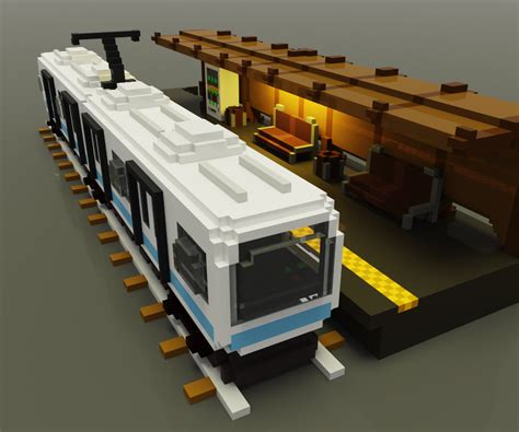Finished My First Project A Rural Japanese Train Station R Voxel