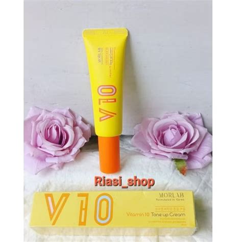 Jual Original Morlab V10 Brightening Vitamin Tone Up Cream 50ml