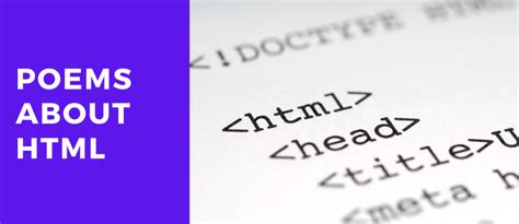 Poems About HTML The Web Language Lets Learn Slang