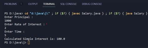 Salary Calculation In Java Compute Simple Interest Take By Aman