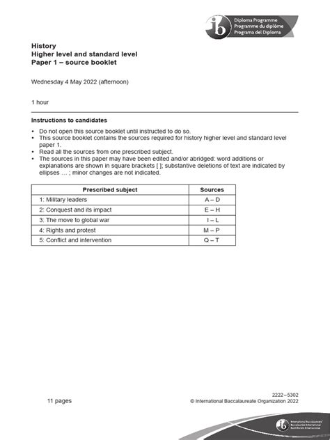 22022history Paper 1 Text Booklet Hlsl Pdf