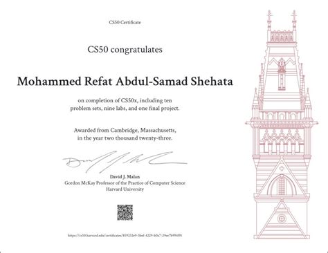 Finished Cs50 Course By Harvard Mohammed Refat Posted On The Topic Linkedin