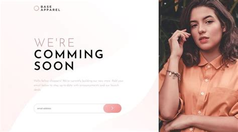 Frontend Mentor Base Apparel Coming Soon Master Using Css Grid And Flexbox Coding Challenge