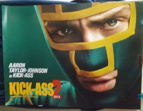 Kick Ass 2 Jim Carrey Aaron Taylor Johnson Original Quad Cinema Poster