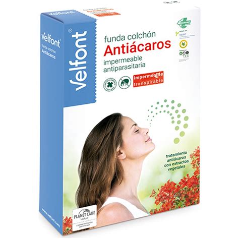 Funda colchón antiácaros impermeable Velfont Talla cm Color UNICO