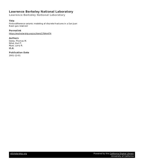 Pdf Finite Difference Seismic Modeling Of Discrete Fractures In A San Juan Basin Gas Reservoir