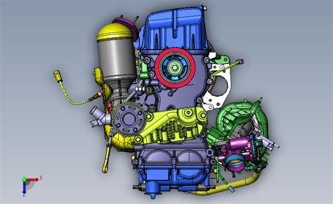 详细的汽车发动机设计发动机solidworks 2014模型图纸下载 懒石网