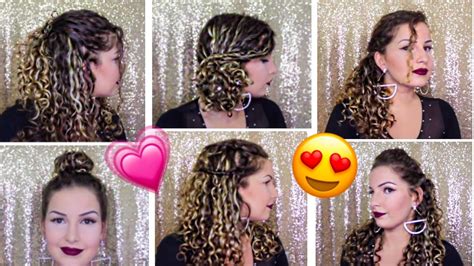 6 PENTEADOS FÁCEIS PARA CABELO CACHEADO YouTube