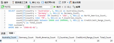 Null 值和 Sql Count 函式