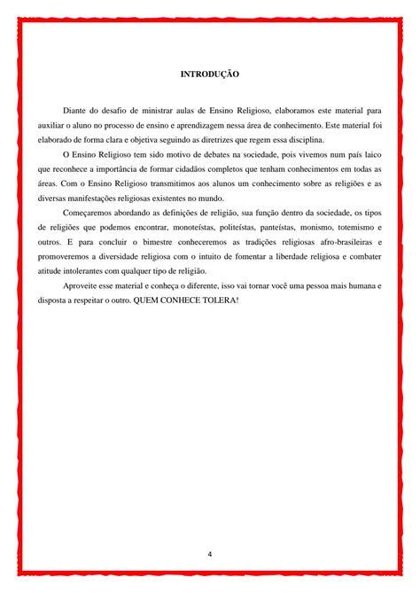 Apostila Ensino Religioso Apostila Para O Ensino Religioso Elaborada