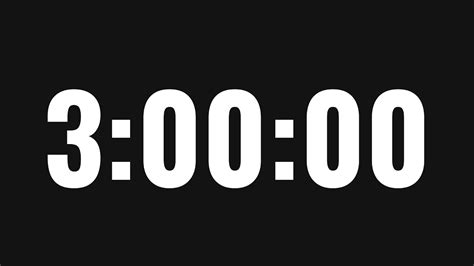 Set A Three Hour Timer