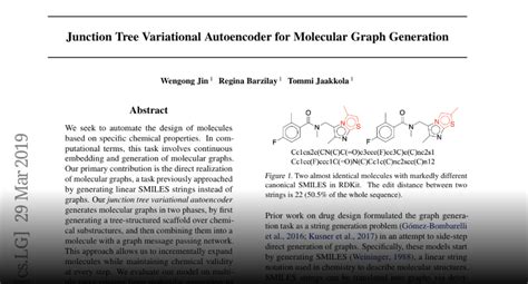 Paper Page Junction Tree Variational Autoencoder For Molecular Graph