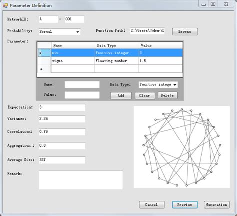 Network Structure Detailed Parameter Definition Interface Download Scientific Diagram