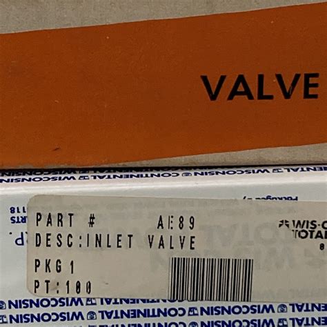 New Genuine Wis Con Total Power Ae89 Inlet Valve Merica Powersports
