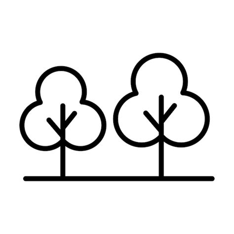 Premium Vector Tree Landscape Icon