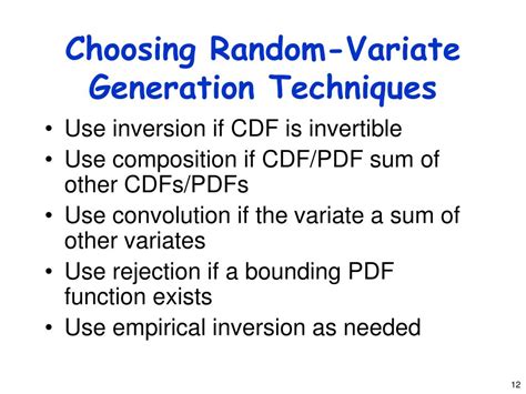 Ppt Random Variate Generation Powerpoint Presentation Free Download Id3753894