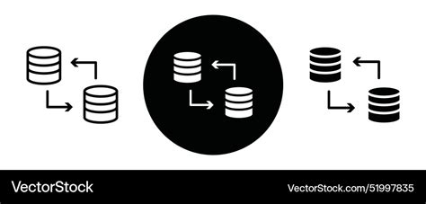 Data Migration Outline Icon Collection Or Set Vector Image